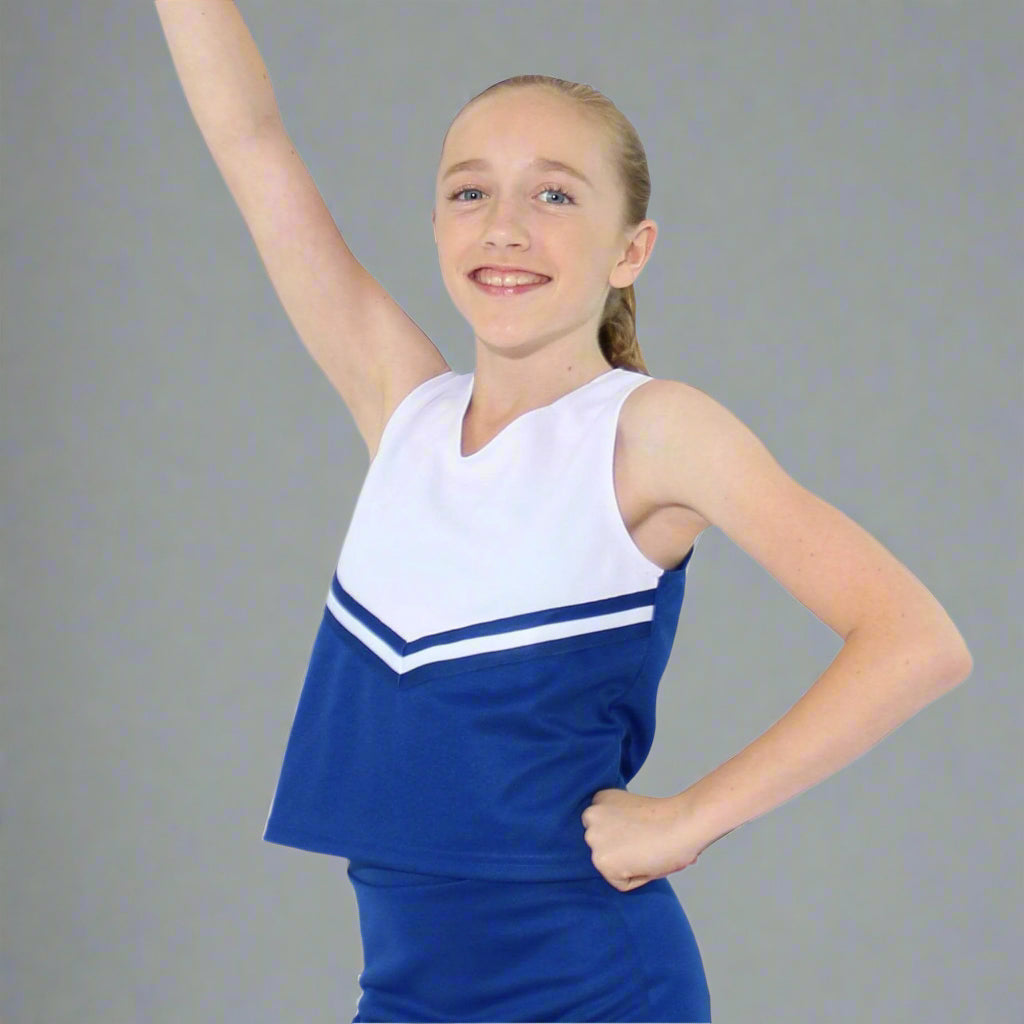 Danzcue Child V-Neck Cheerleaders Uniform Shell Top – Danzia